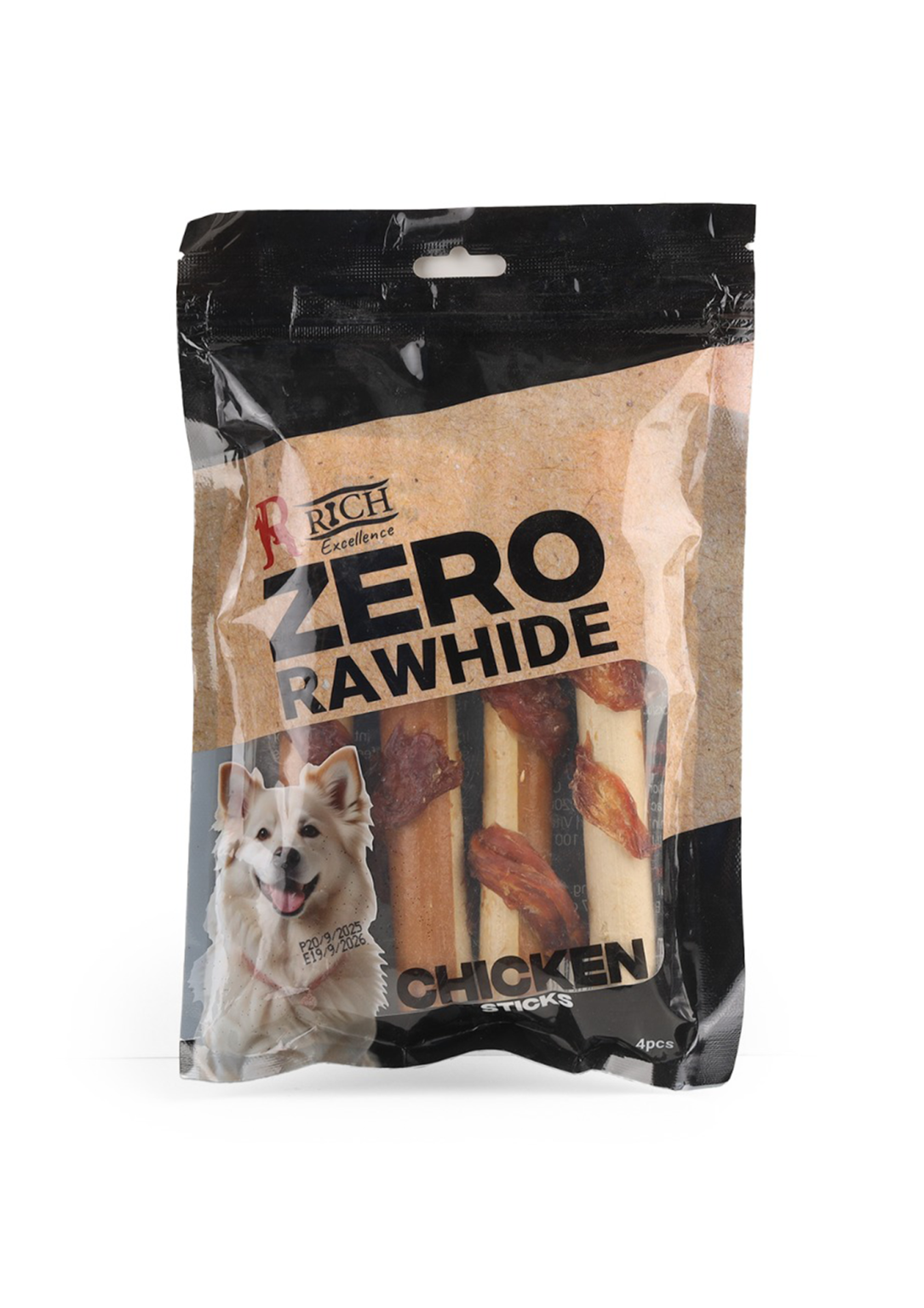Rich Excellence Zero Rawhide Chicken Sticks 4 pec – 7pets